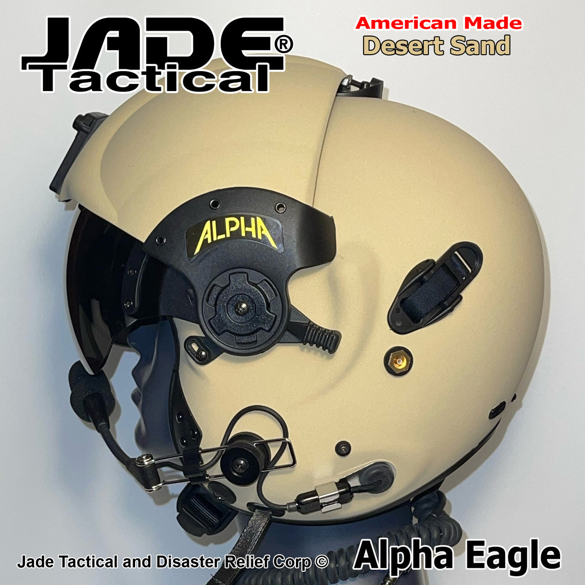 Alpha Eagle Desert Sand Helicopter Flight Helmet – Jade Tactical