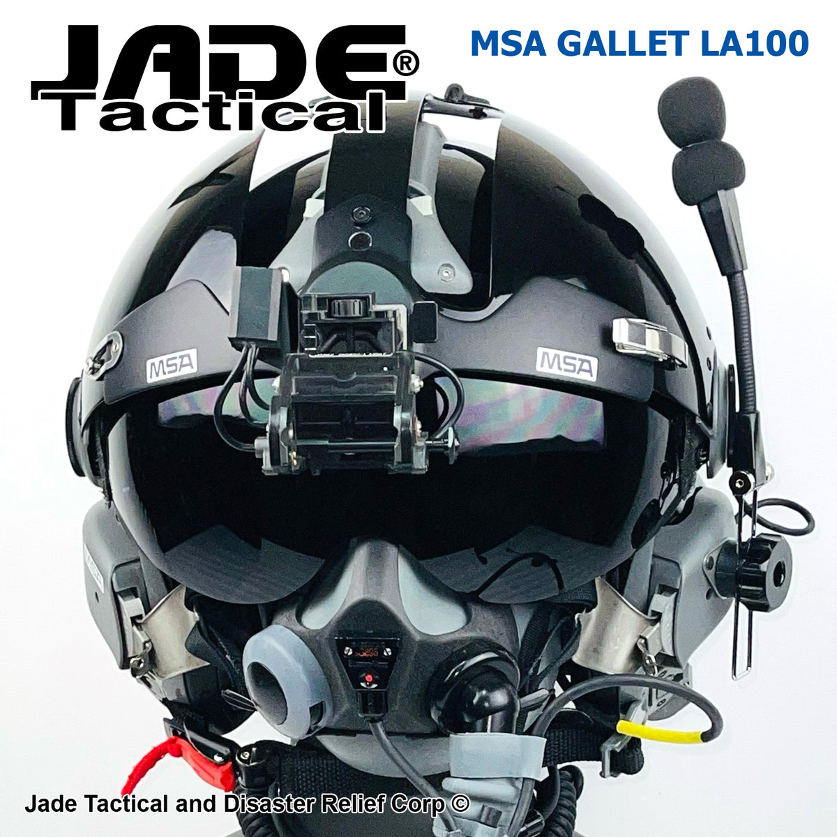 MSA Gallet LA100 Jet Pilot Flight Helmet "LOADED" – Jade Tactical