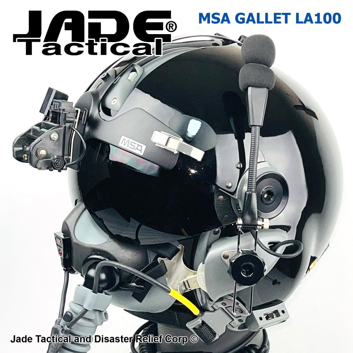 MSA Gallet LA100 Jet Pilot Flight Helmet "LOADED" – Jade Tactical