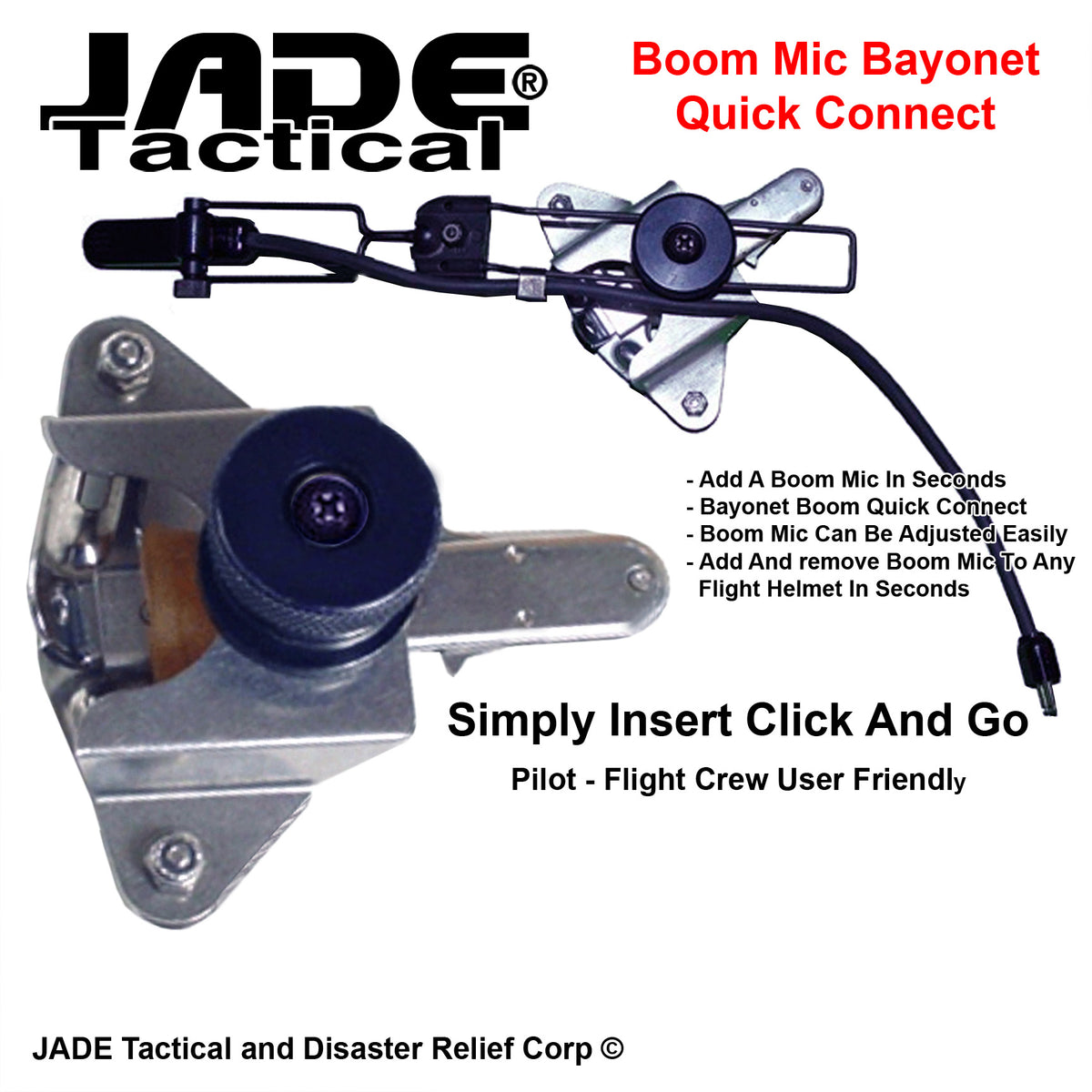 Flight Helmet Bayonet Boom Mic Quick Connect – Jade Tactical